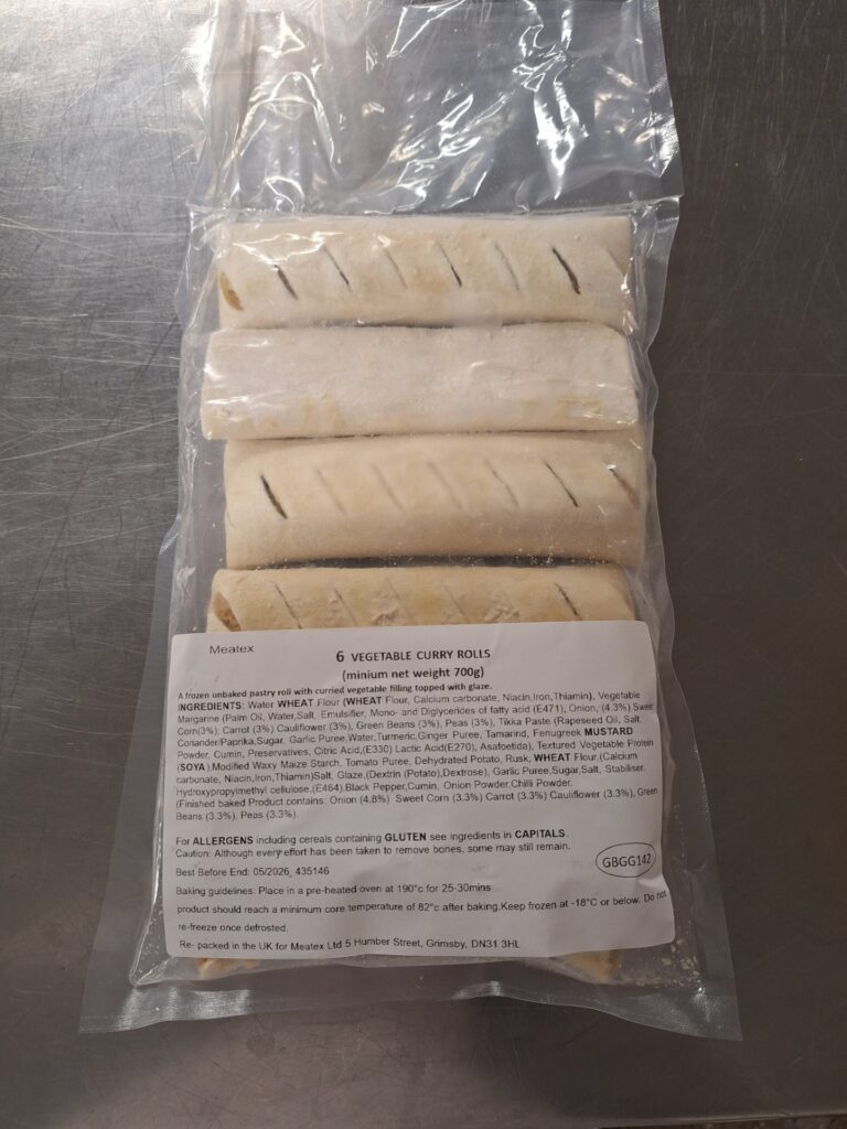 Frz Vegetable Curry Rolls – Bulk Frozen Supply | Meatex UK