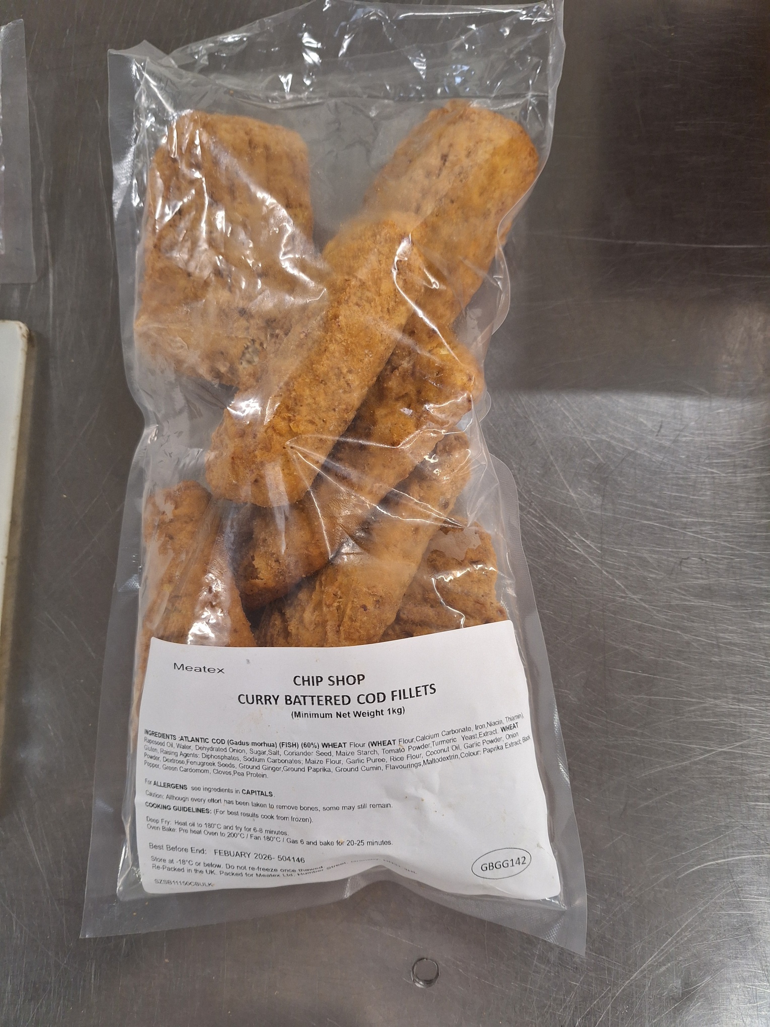 Curry Cod Fillets 8X1Kg – Bulk Frozen Supply | Meatex UK