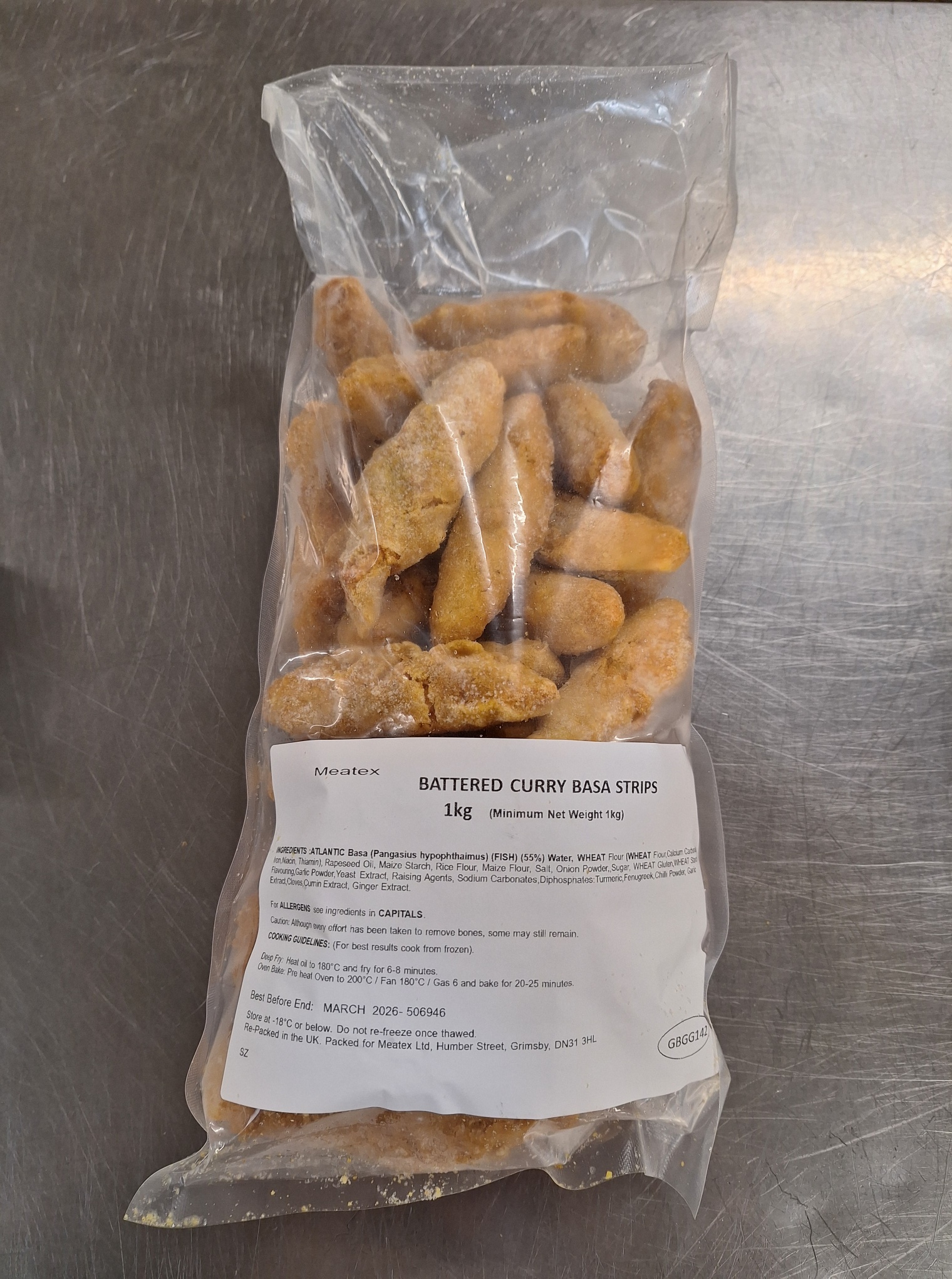 Battered Basa Curry Strips | from Meatex