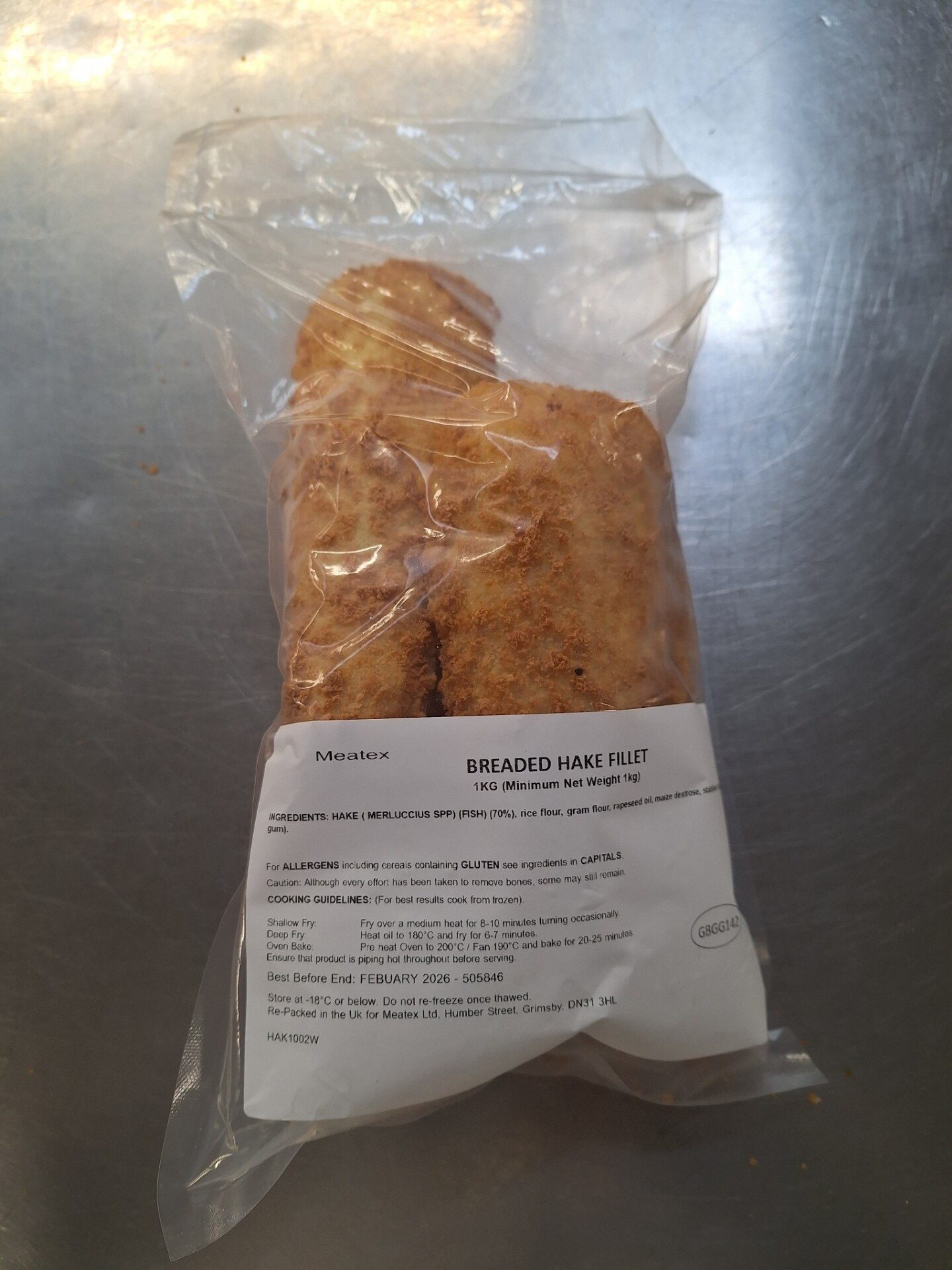 Breaded Hake Fillets Hak1002W Bulk Frozen Supply | Meatex UK