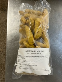 Battered Basa Curry Strips | from Meatex