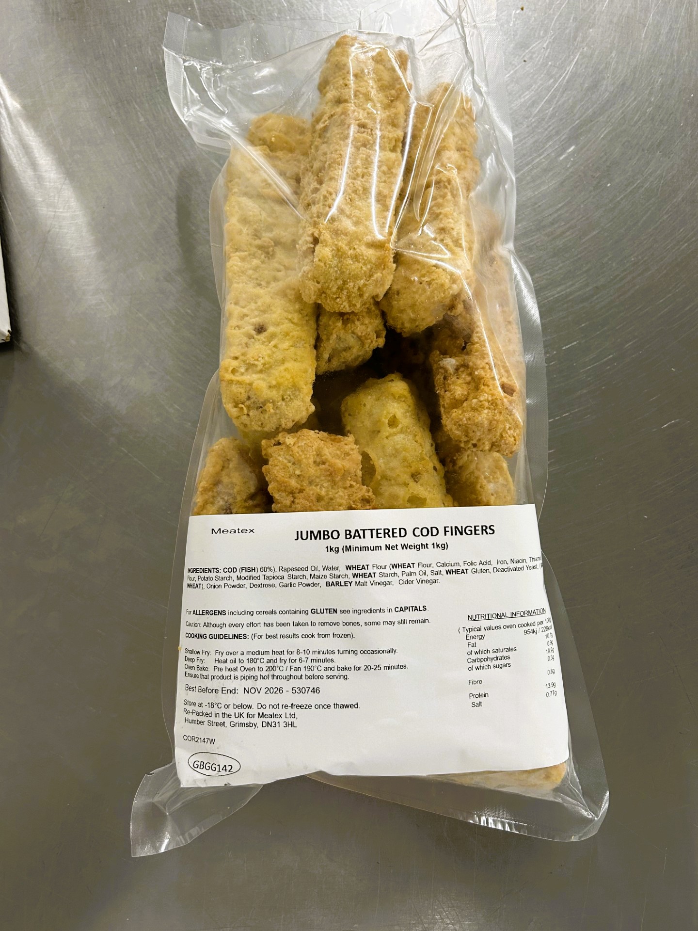 Jumbo Battered Cod Fish Fingers – Frozen Wholesale | Meatex