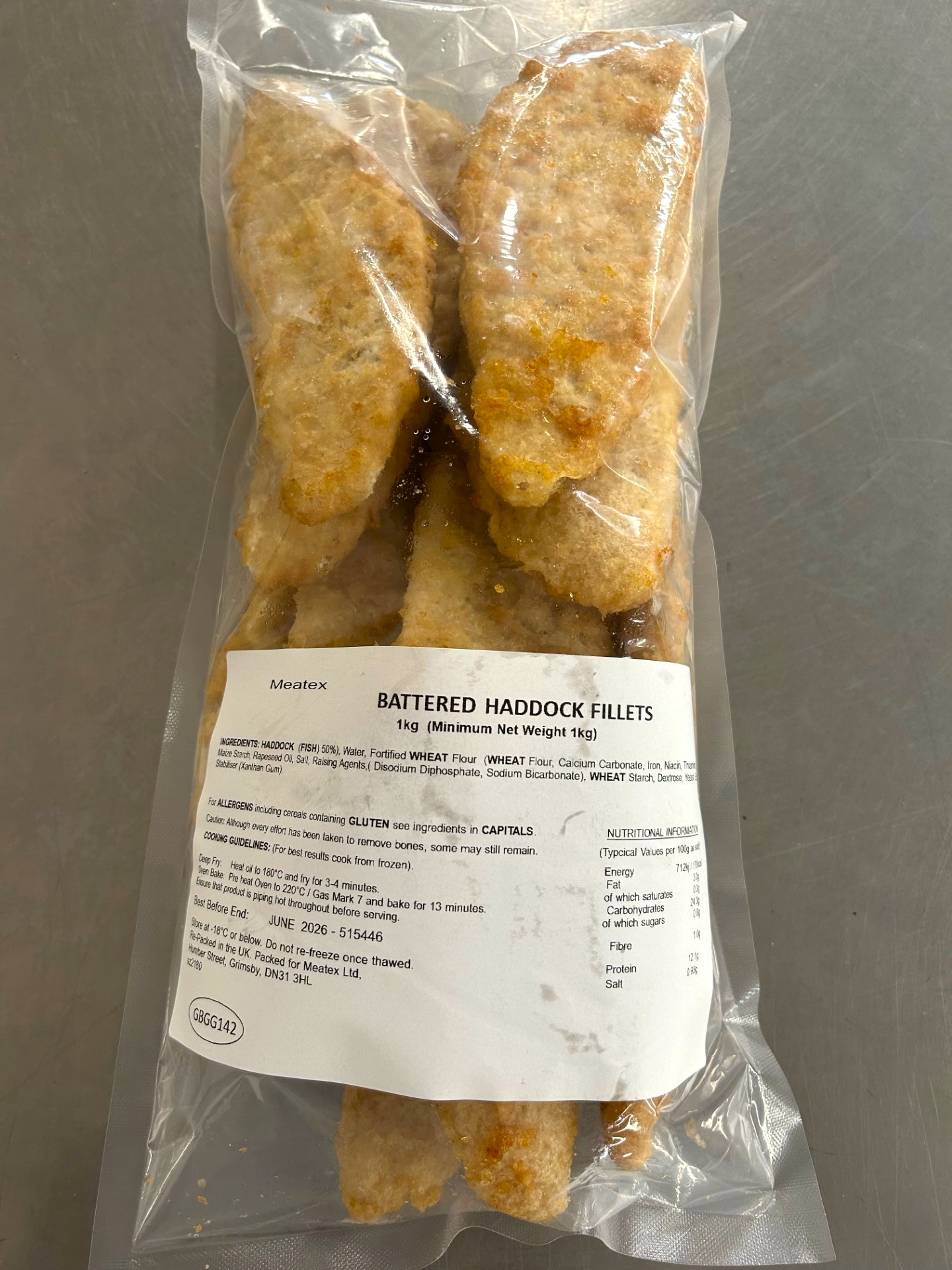 Battered Haddock Fillets 8X1Kg – Bulk Frozen Supply | Meatex UK